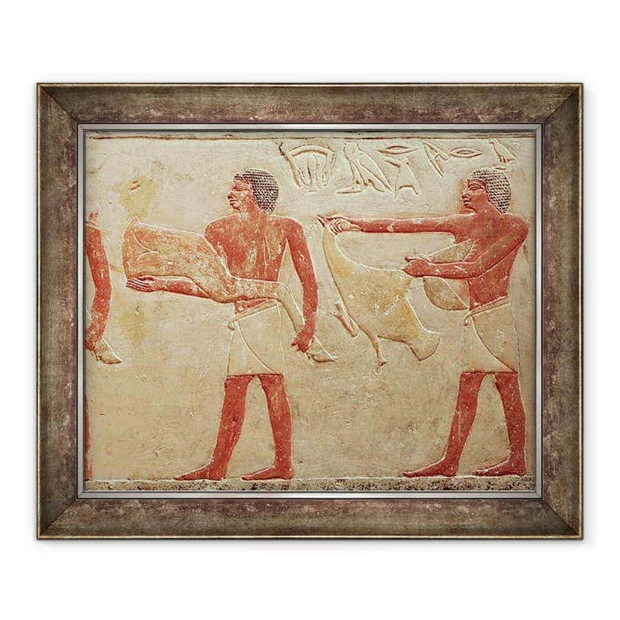 Tablou inramat - Egyptian 6th Dynasty - Relief reprezentand servitori ...