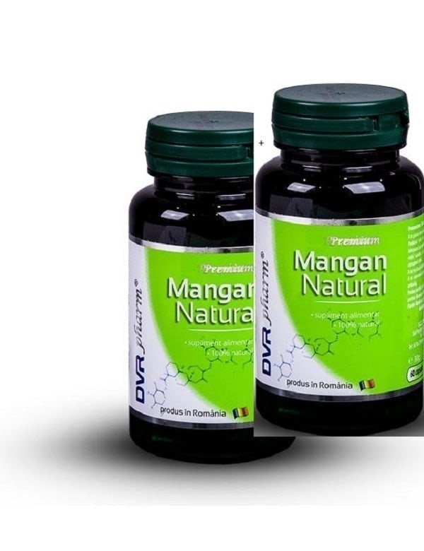 Pachet Mangan Natural 60 capsule + 30 capsule DVR Pharm - Roveli.ro